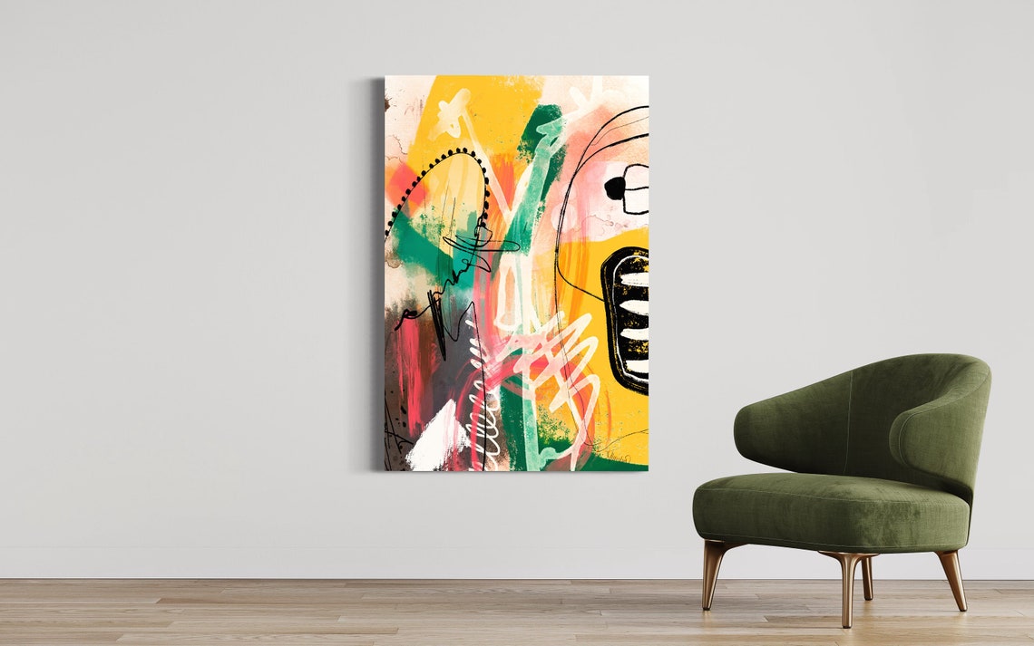 Funky Wall Art, Modern Abstract Print, Funky Decor, Printable Funky ...