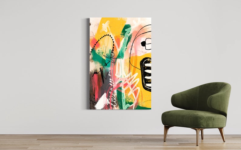 Funky Wall Art, Modern Abstract Print, Funky Decor, Printable Funky ...