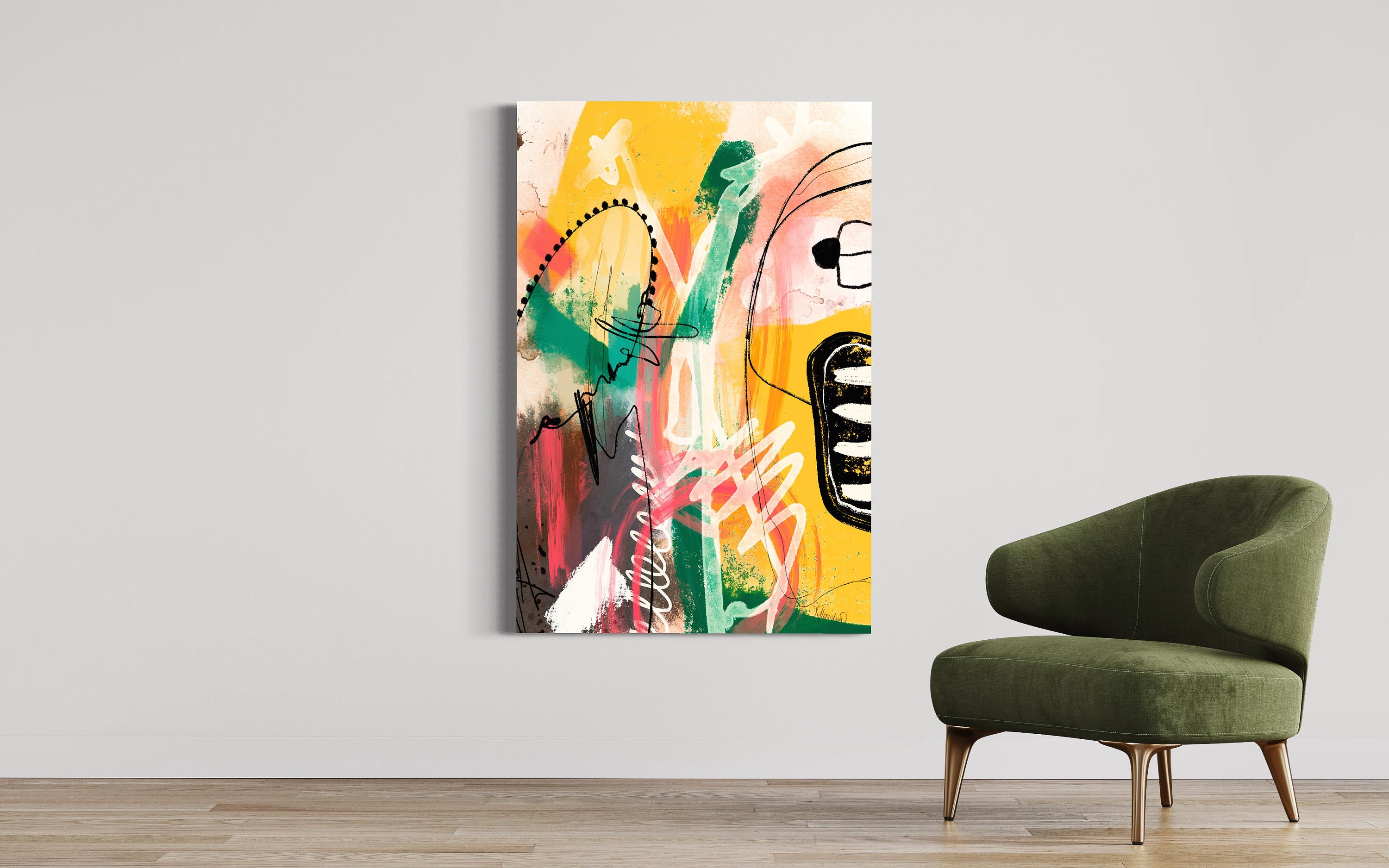 Funky Wall Art, Modern Abstract Print, Funky Decor, Printable Funky ...