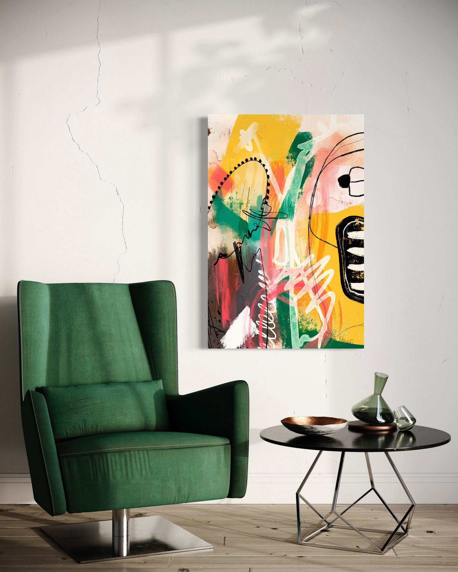 Funky Wall Art, Modern Abstract Print, Funky Decor, Printable Funky ...