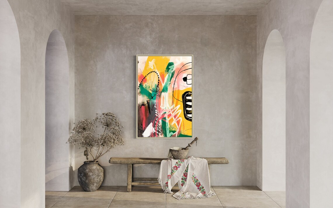 Funky Wall Art, Modern Abstract Print, Funky Decor, Printable Funky ...