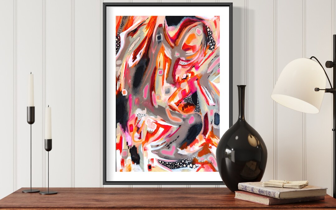 Modern Abstract Print, Funky Printable Wall Art, Abstract People ...