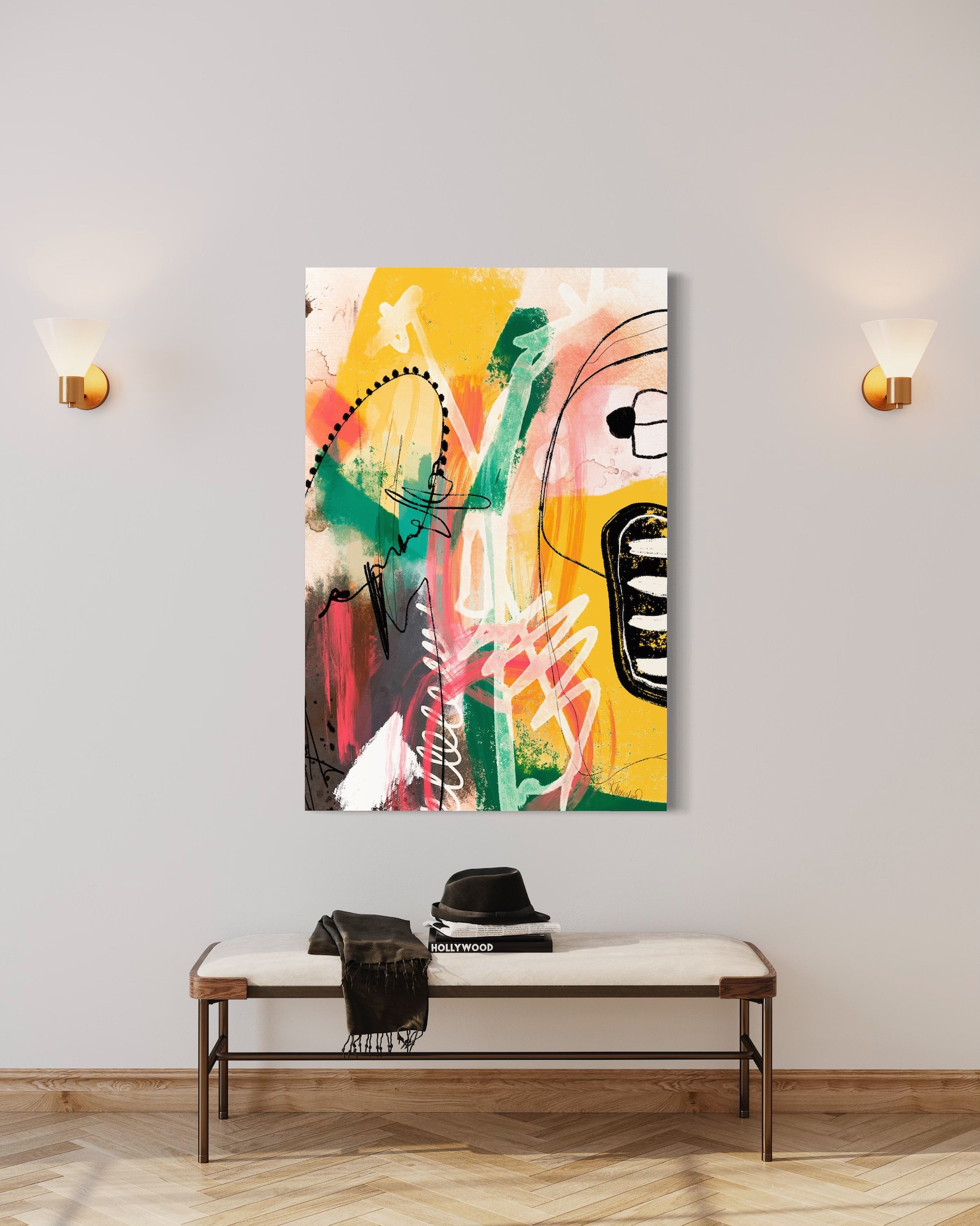 Funky Wall Art, Modern Abstract Print, Funky Decor, Printable Funky ...