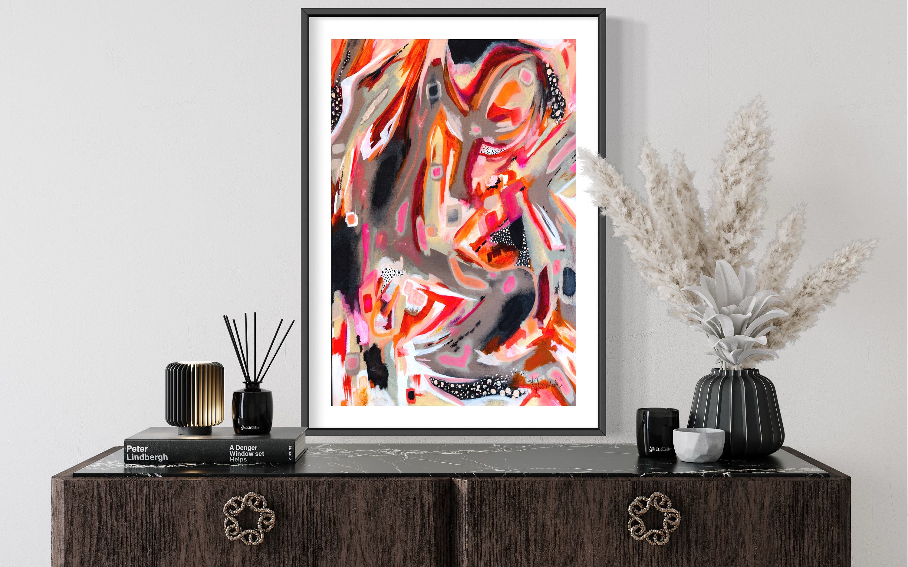 Modern Abstract Print, Funky Printable Wall Art, Abstract People ...