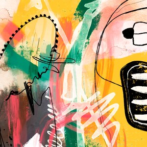 Funky Wall Art, Modern Abstract Print, Funky Decor, Printable Funky ...