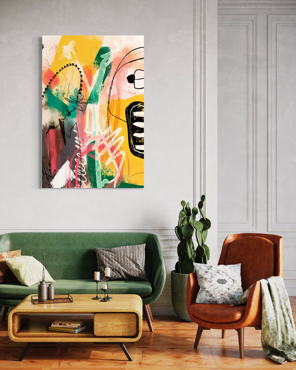 Funky Wall Art, Modern Abstract Print, Funky Decor, Printable Funky ...