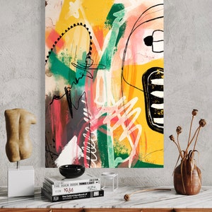 Funky Wall Art, Modern Abstract Print, Funky Decor, Printable Funky ...