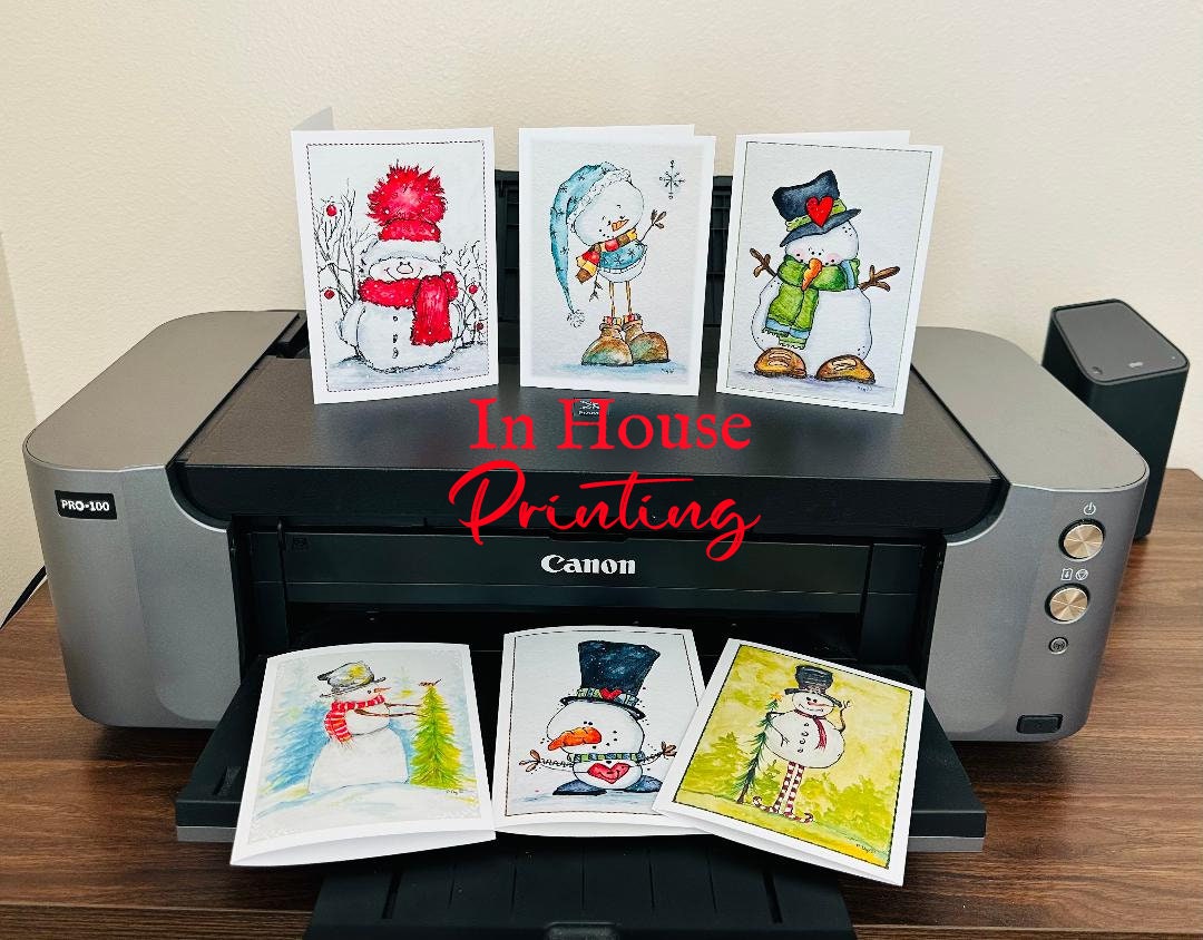 Pack of 7 Holiday SNOWMAN Christmas Cards (5” X 7” Cards) - Etsy