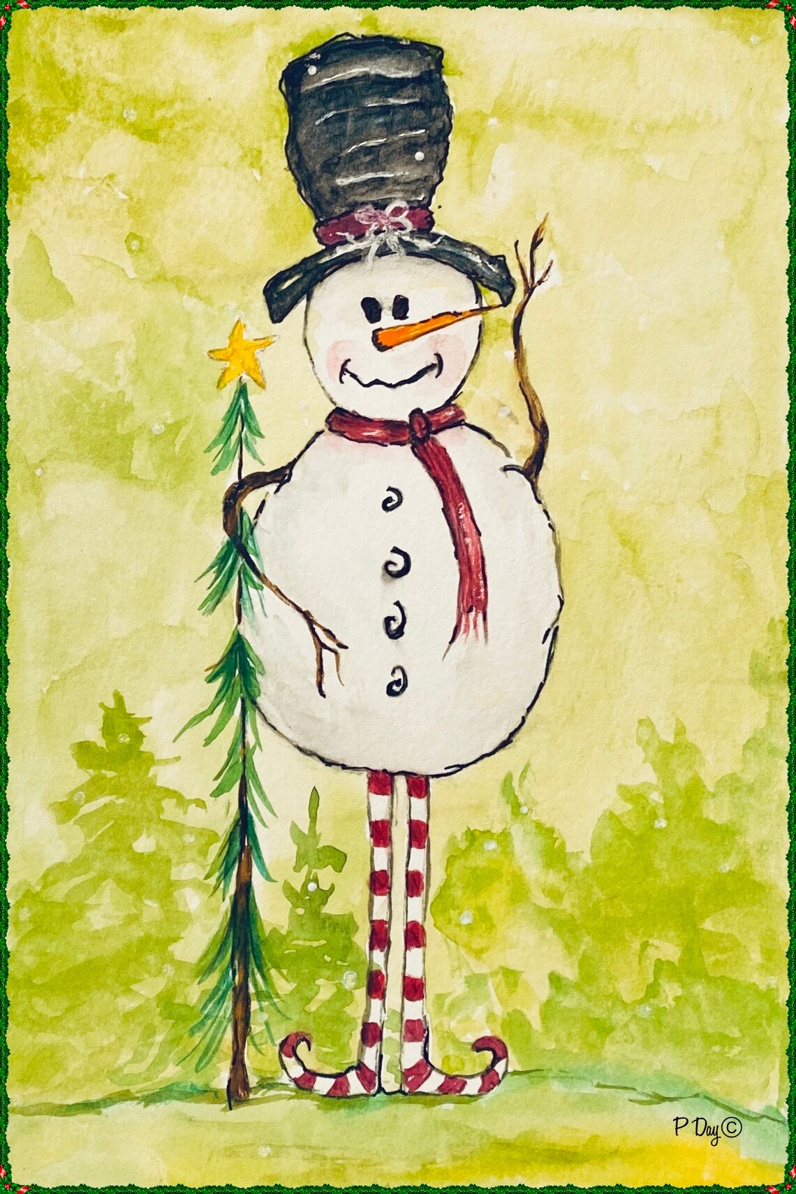Pack of 7 Holiday SNOWMAN Christmas Cards (5” X 7” Cards) - Etsy