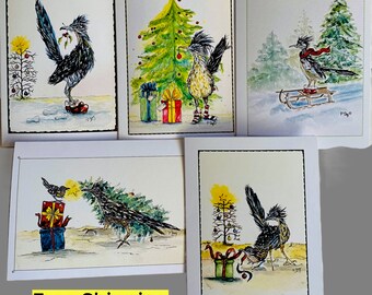 Roadrunner Christmas Cards - Etsy