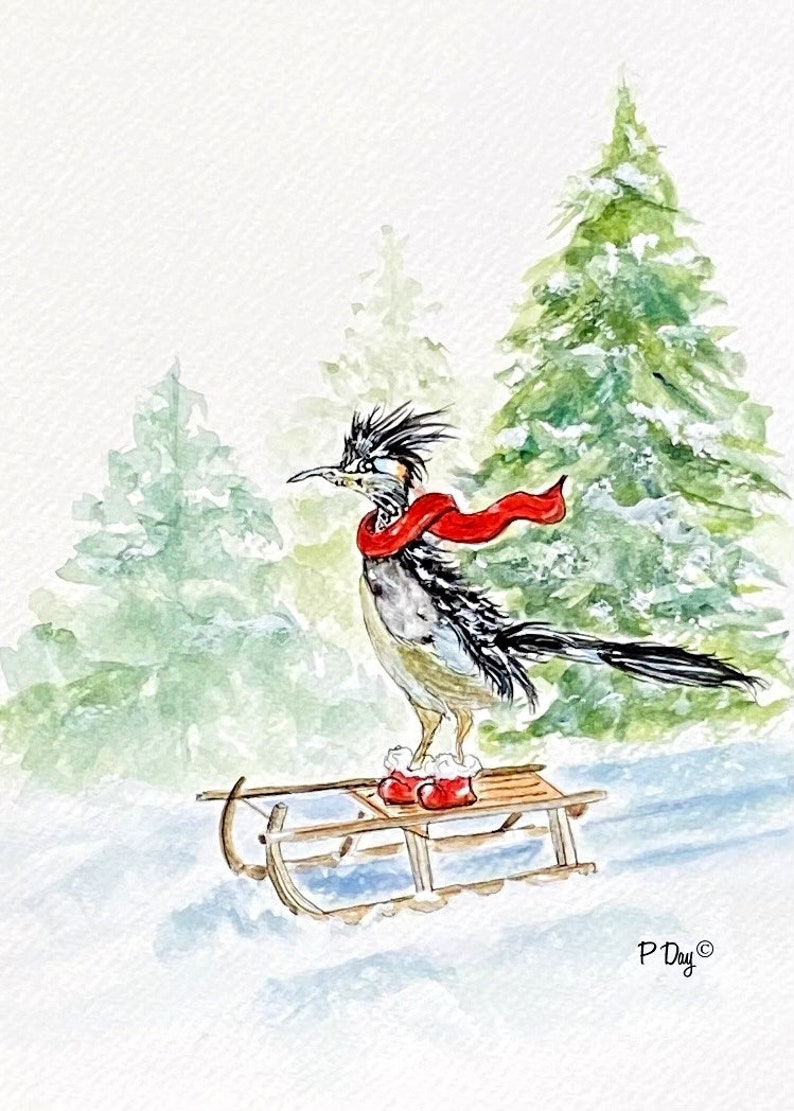 Pack of 7 Fun-loving ROADRUNNER Christmas Cards 5 X 7 Cards - Etsy