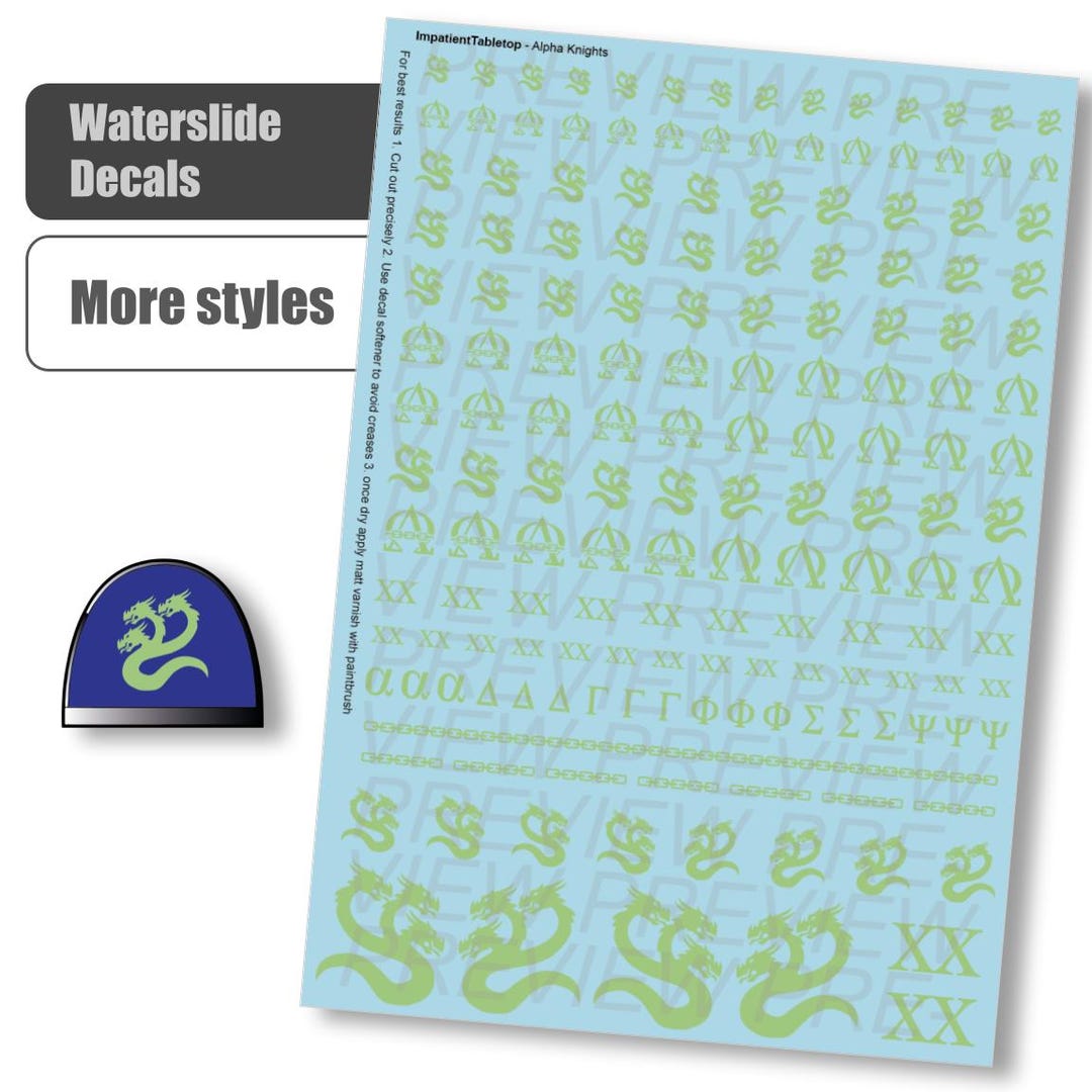 Decals - Alpha Hydra Knights - Etsy