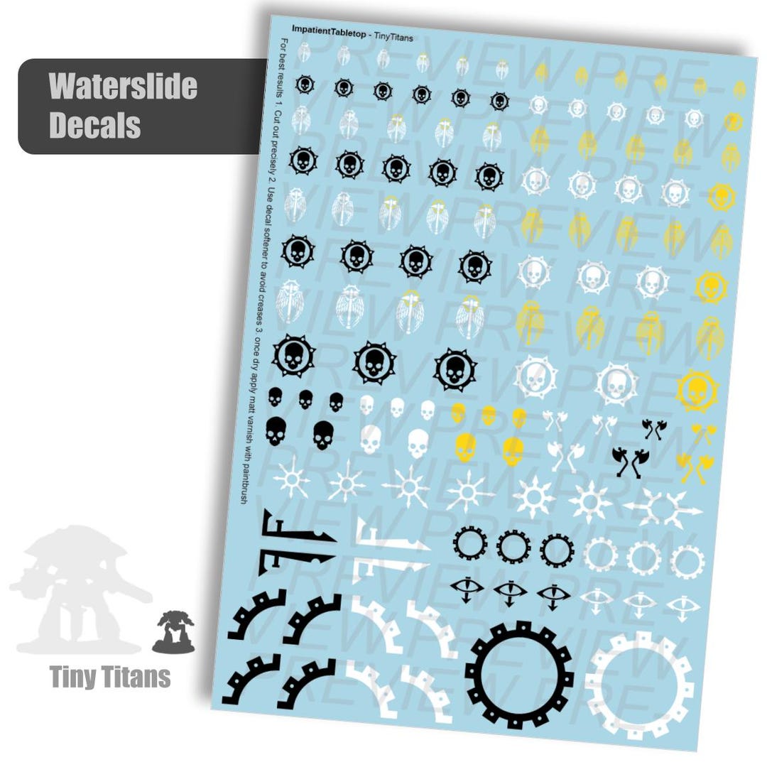 Decals Hammer and Wings Cog - Etsy