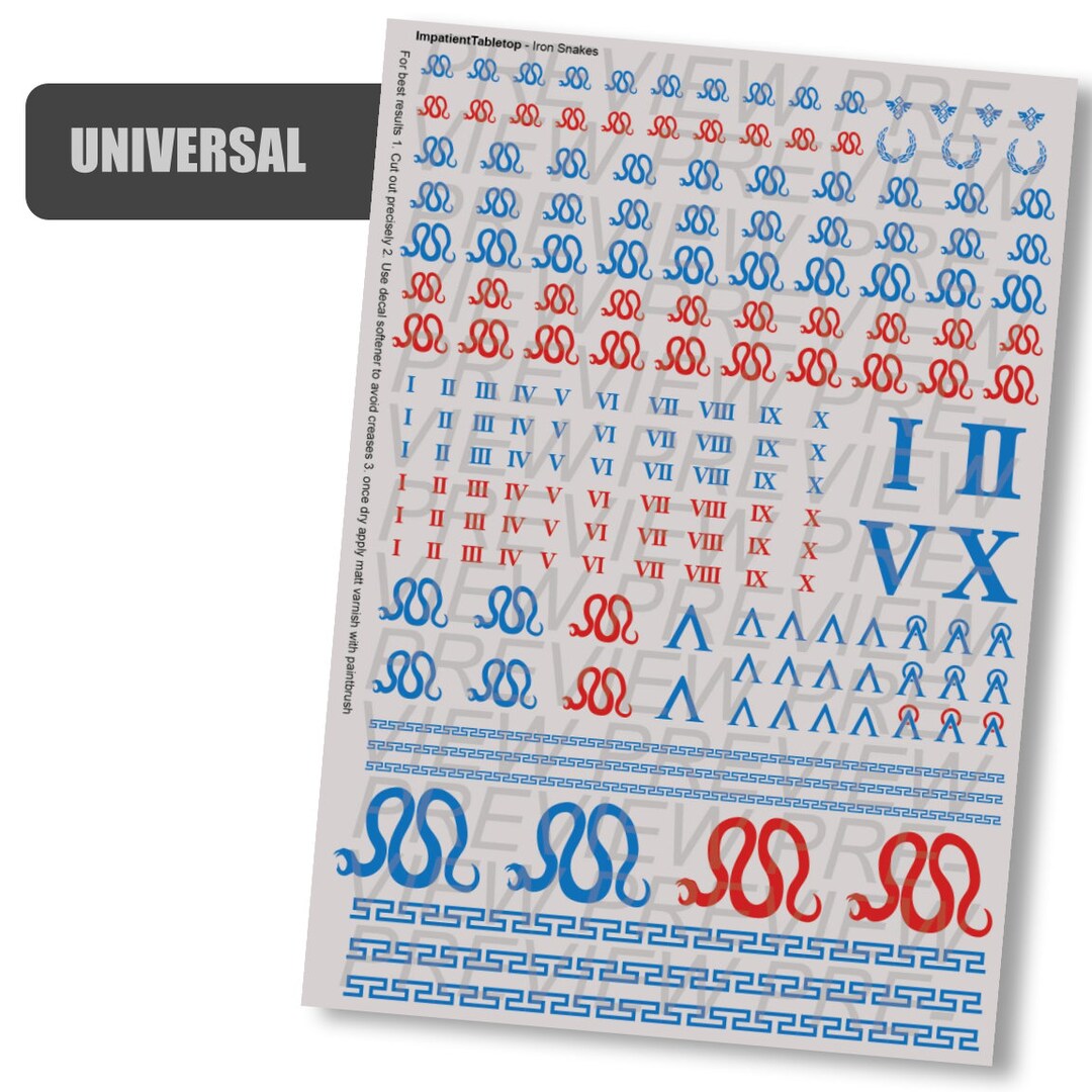 Decals Iron Snakes Space Knights - Etsy