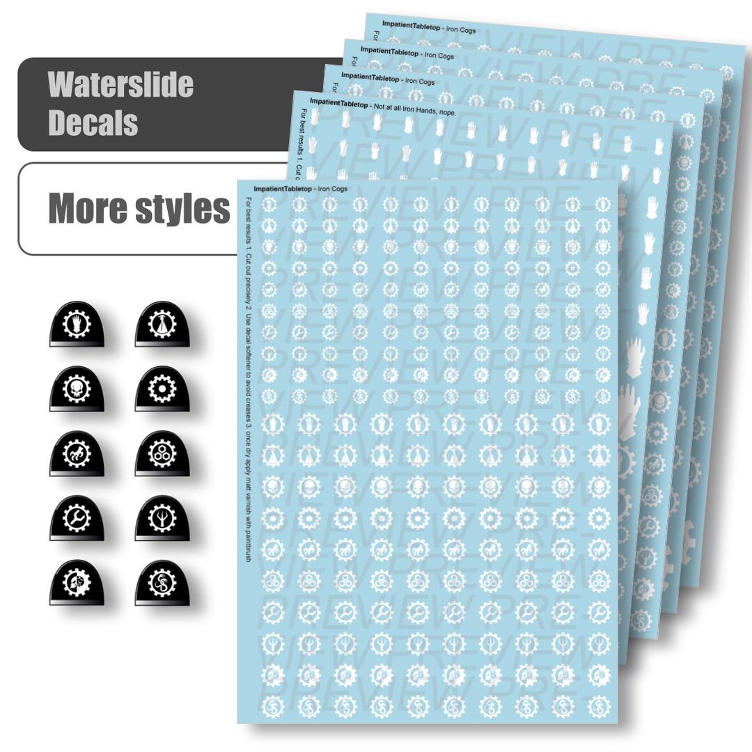 Decals - Iron Cogs - Etsy Australia