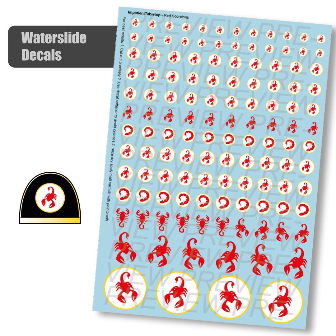 Decals - Red Scorpions - Etsy UK
