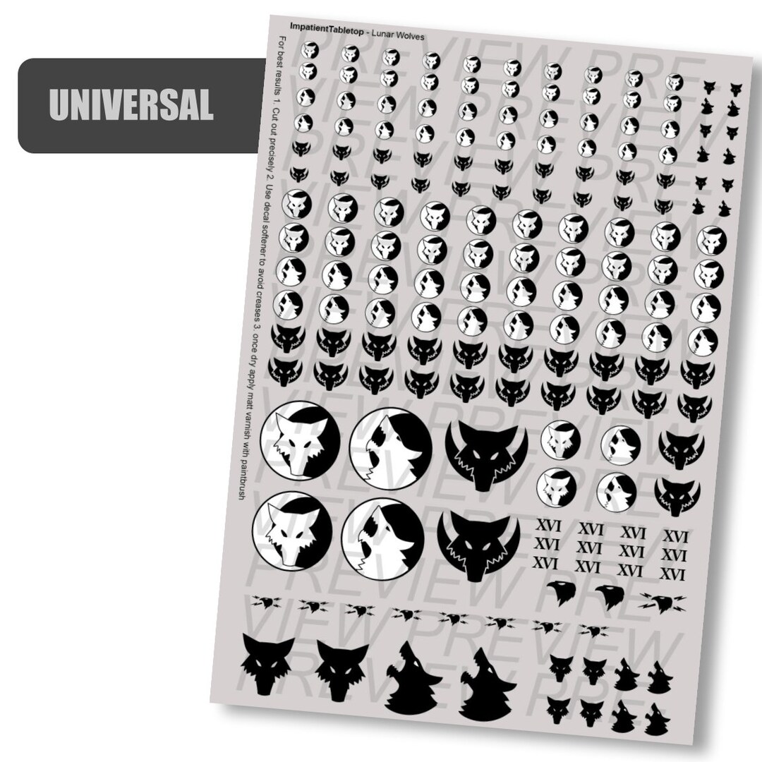 Decals Lunar Wolves Heresy - Etsy UK