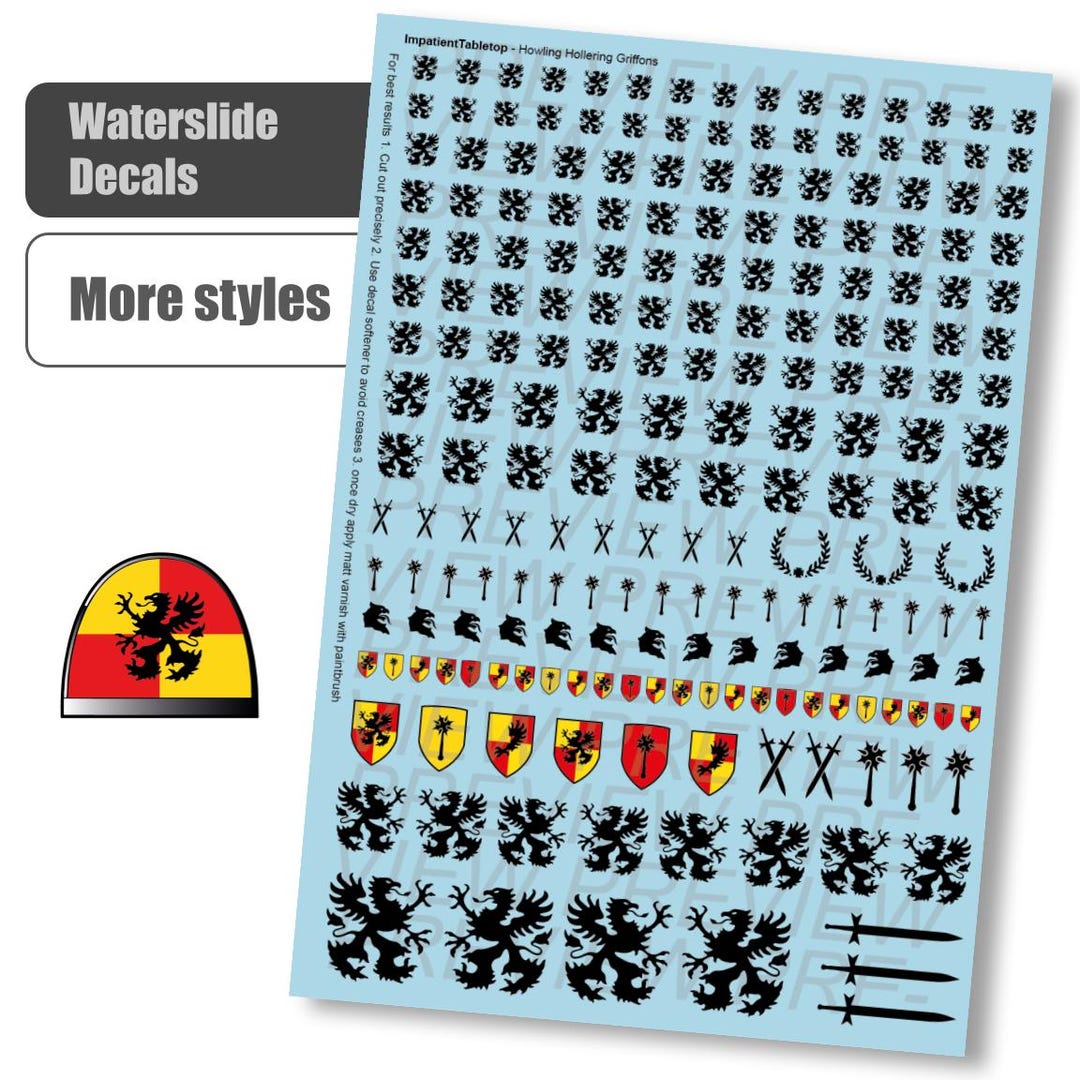 Decals - Howling Hollering Griffons - Etsy