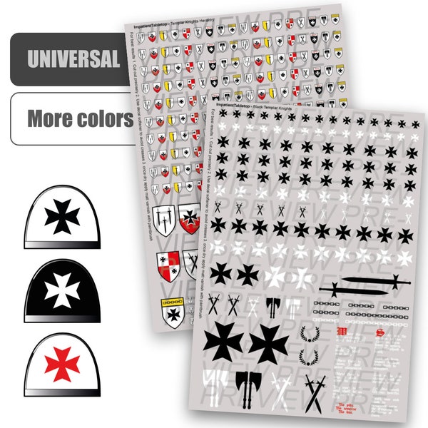 Black Templar Decals - Etsy