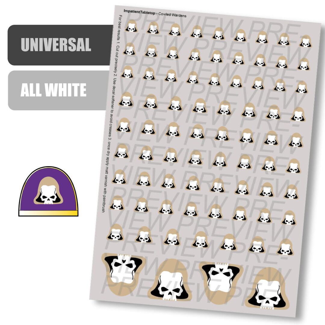 Decals Cowled Wardens - Etsy UK