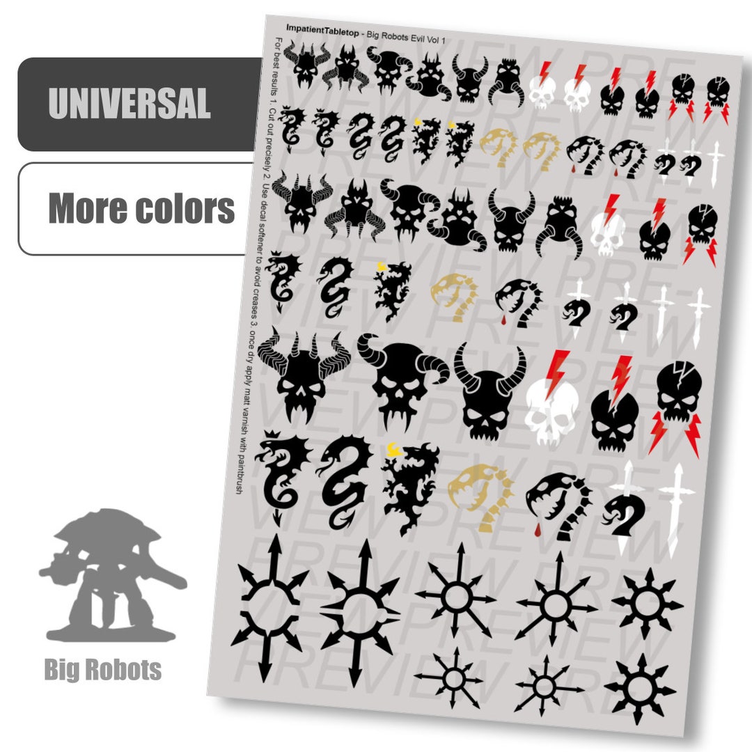 Decals Big Evil Robots - Etsy