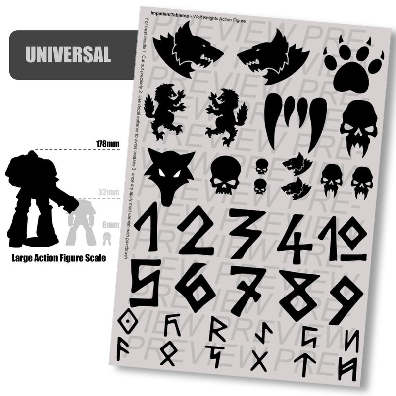 Mcfarlane Space Marine Decals - Etsy
