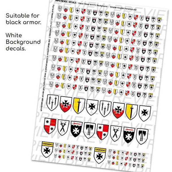 Black Templar Transfer - Etsy