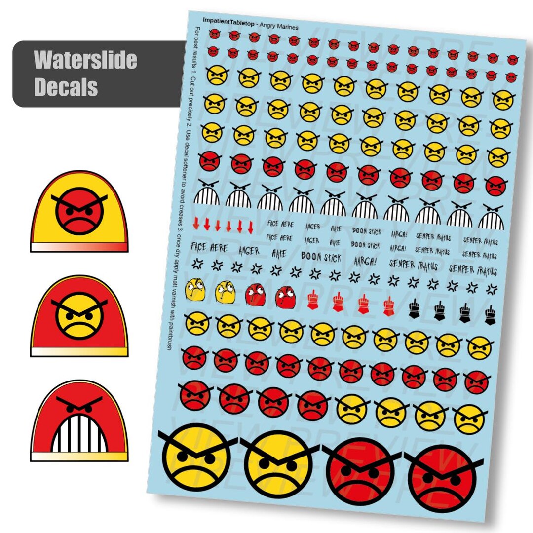 Decals - Angry Marines - Etsy UK