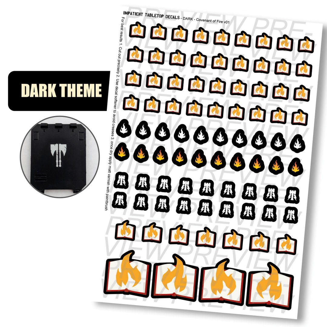 Decals Covenant of Fire - Etsy