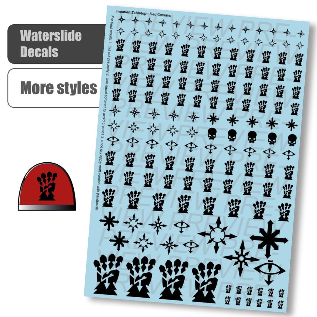 Decals - Red Chaos Corsairs - Etsy