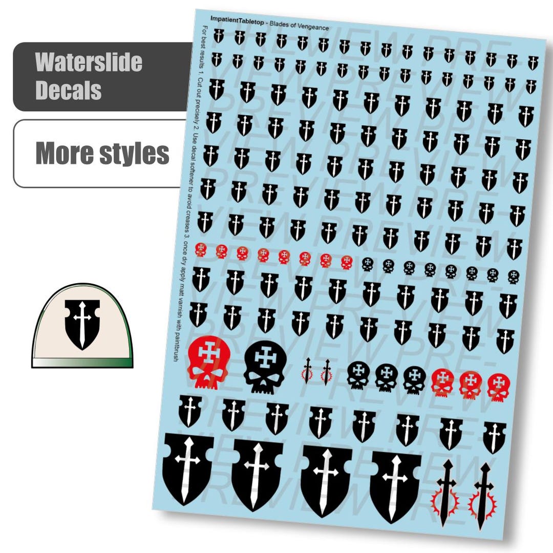 Decals - Vengeance Blade - Etsy