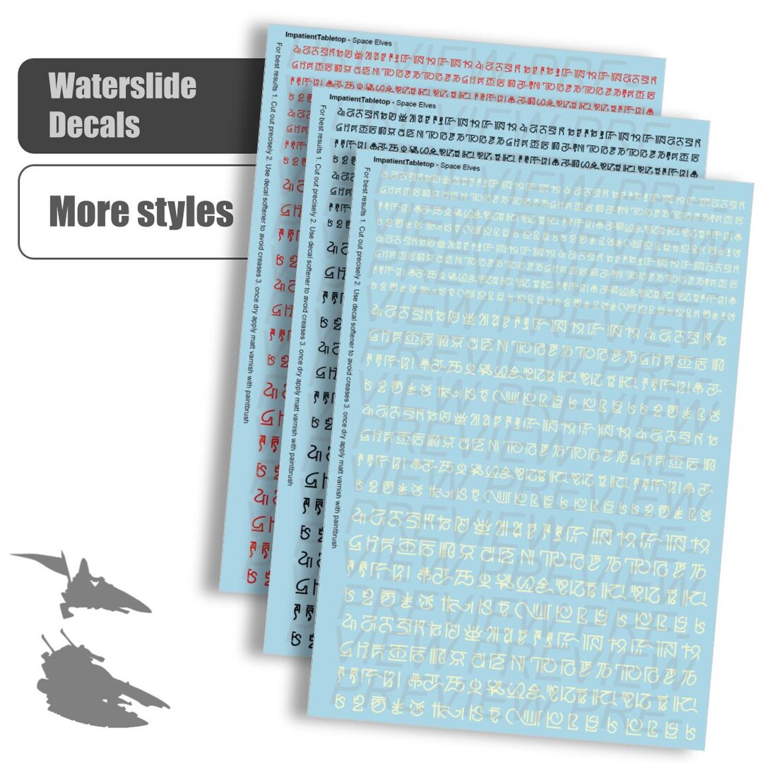 Decals - Just Space Elves Runes - Etsy Australia