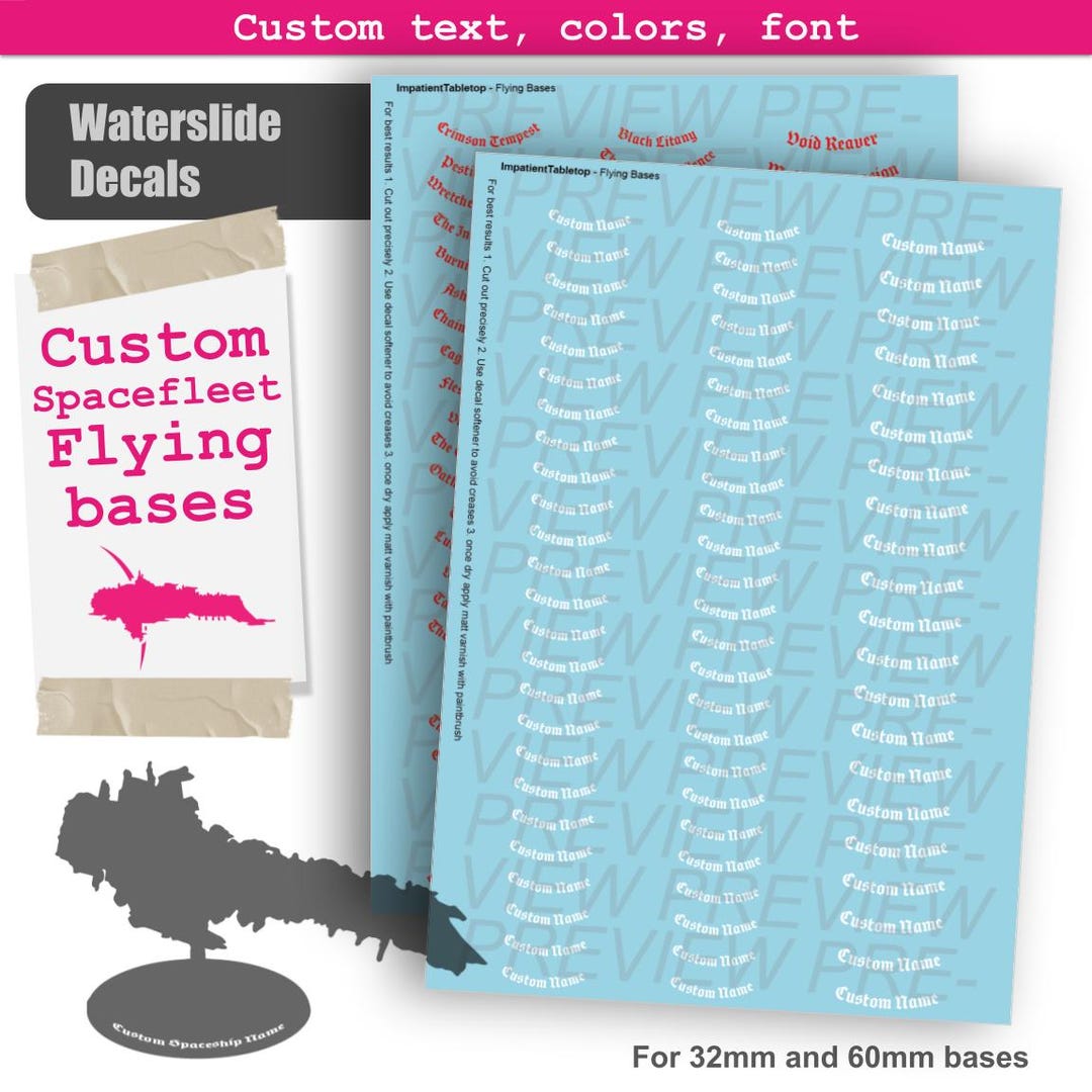 Decals - Custom Flying Bases - Etsy