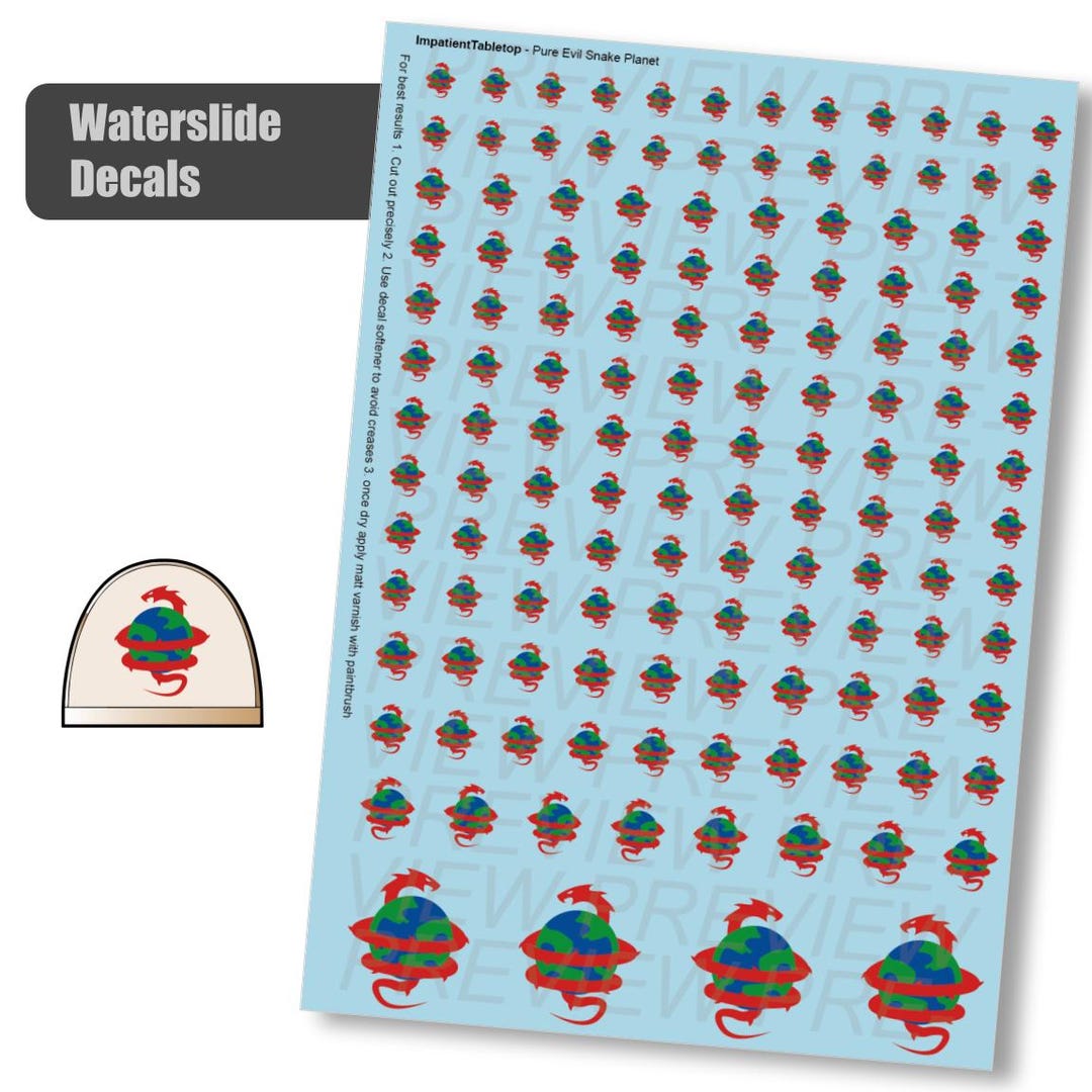 Decals - Pure Evil Snake Planet - Etsy
