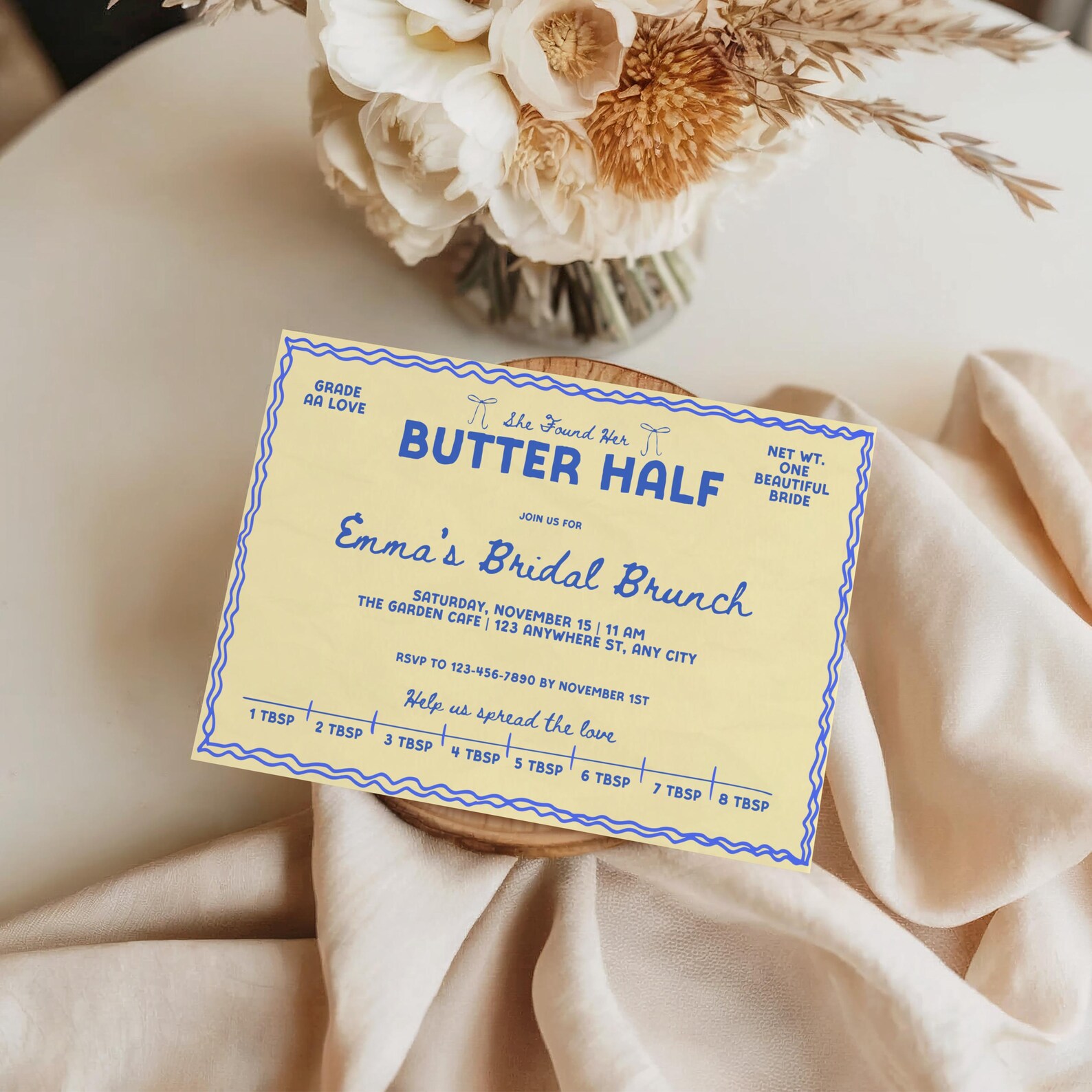 Butter Half Bridal Shower Cupcake Toppers Digital Download | Round ...