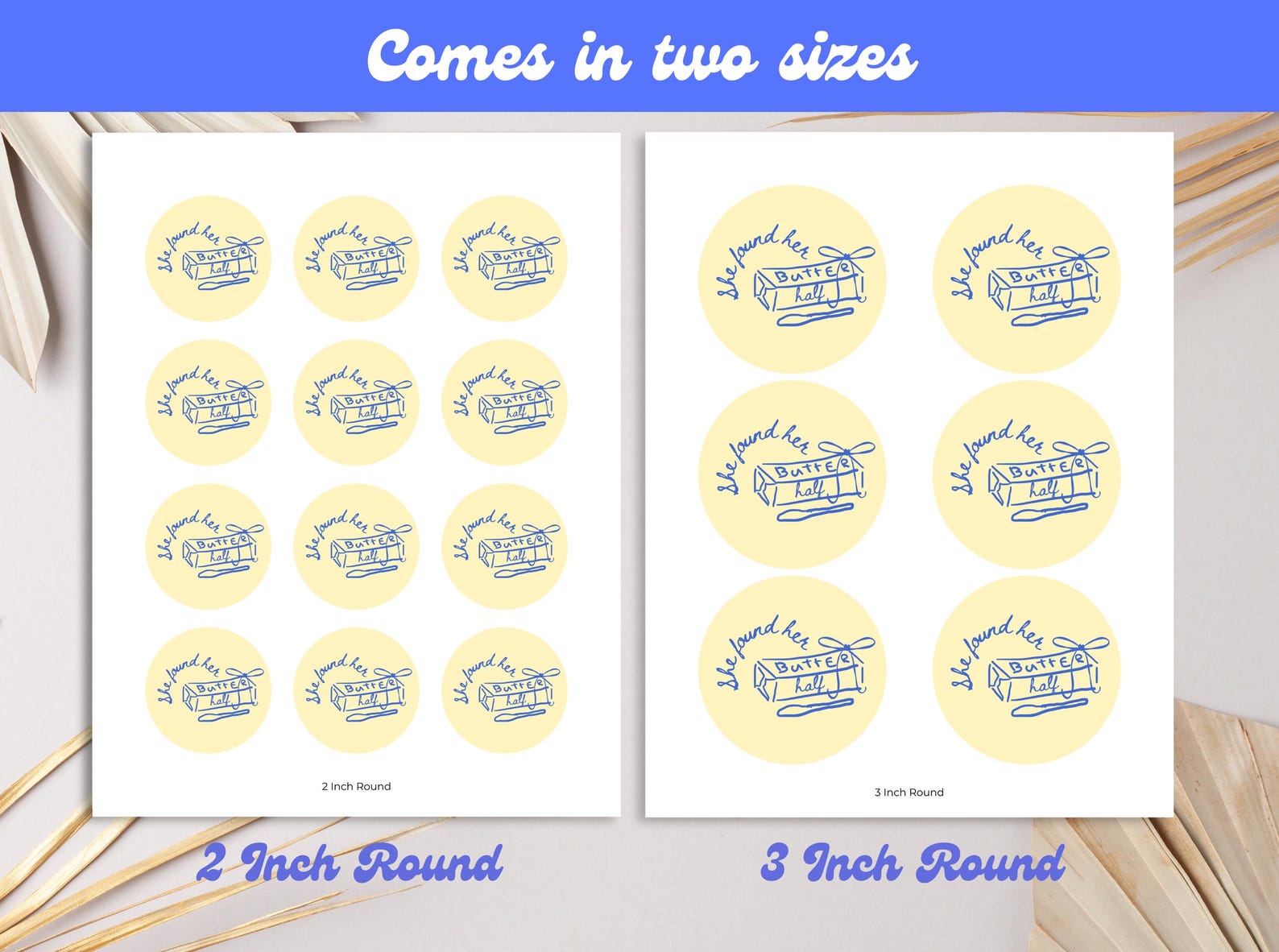 Butter Half Bridal Shower Cupcake Toppers Digital Download | Round ...