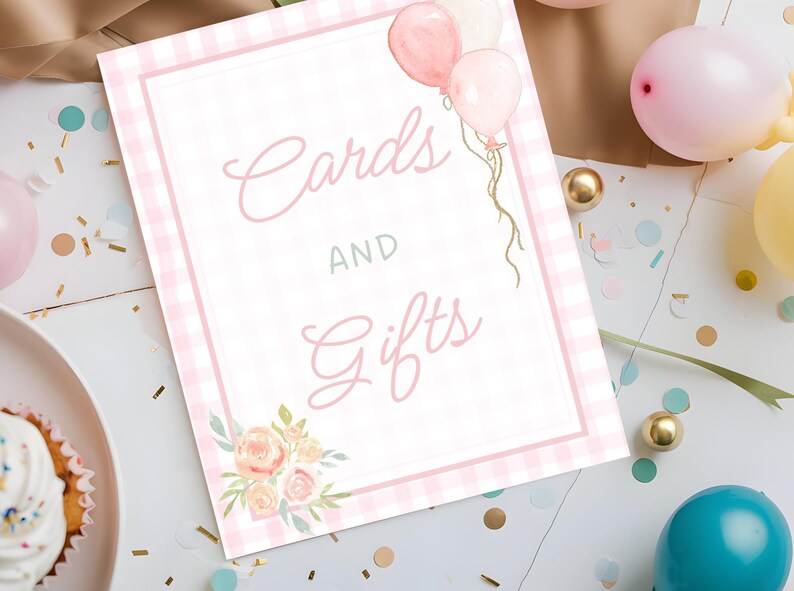 Preppy Pink Puppy Party Signs, Table Signs Pink Gingham Dog Party, Bone ...