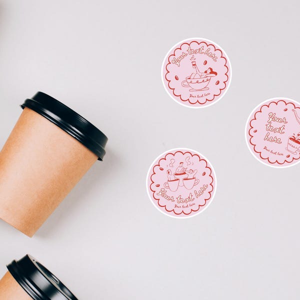 Coffee Cup Stickers - Etsy