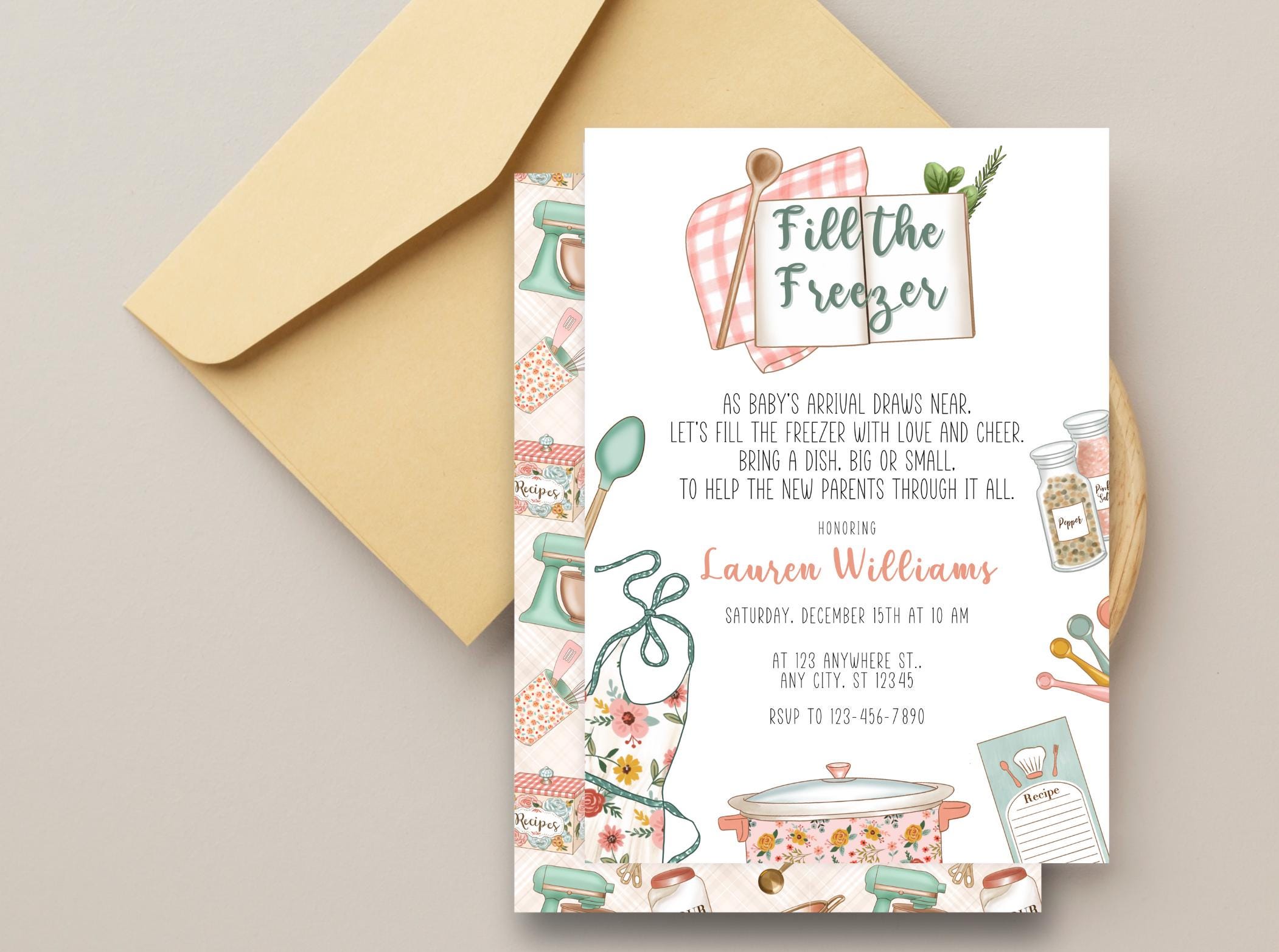 Fill the Freezer Baby Shower Invitation Template (digital) - Etsy