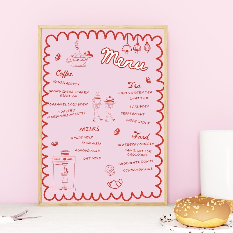 Cafe Menu - Etsy