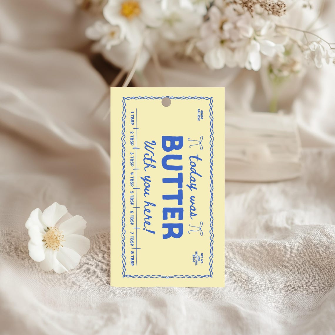 Butter Half Bridal Shower Cupcake Toppers Digital Download | Round ...