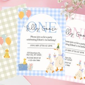 Gingham One Silly Goose First Birthday Theme, Cottagecore First ...
