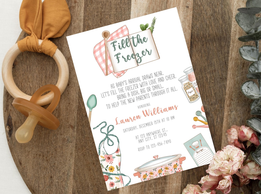 Fill the Freezer Baby Shower Invitation Template (digital) - Etsy