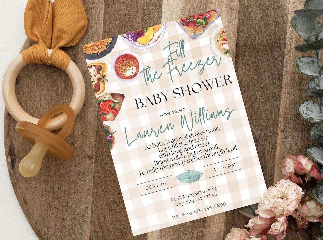 Fill the Freezer Baby Shower Invitation Template, Stock the Freezer ...