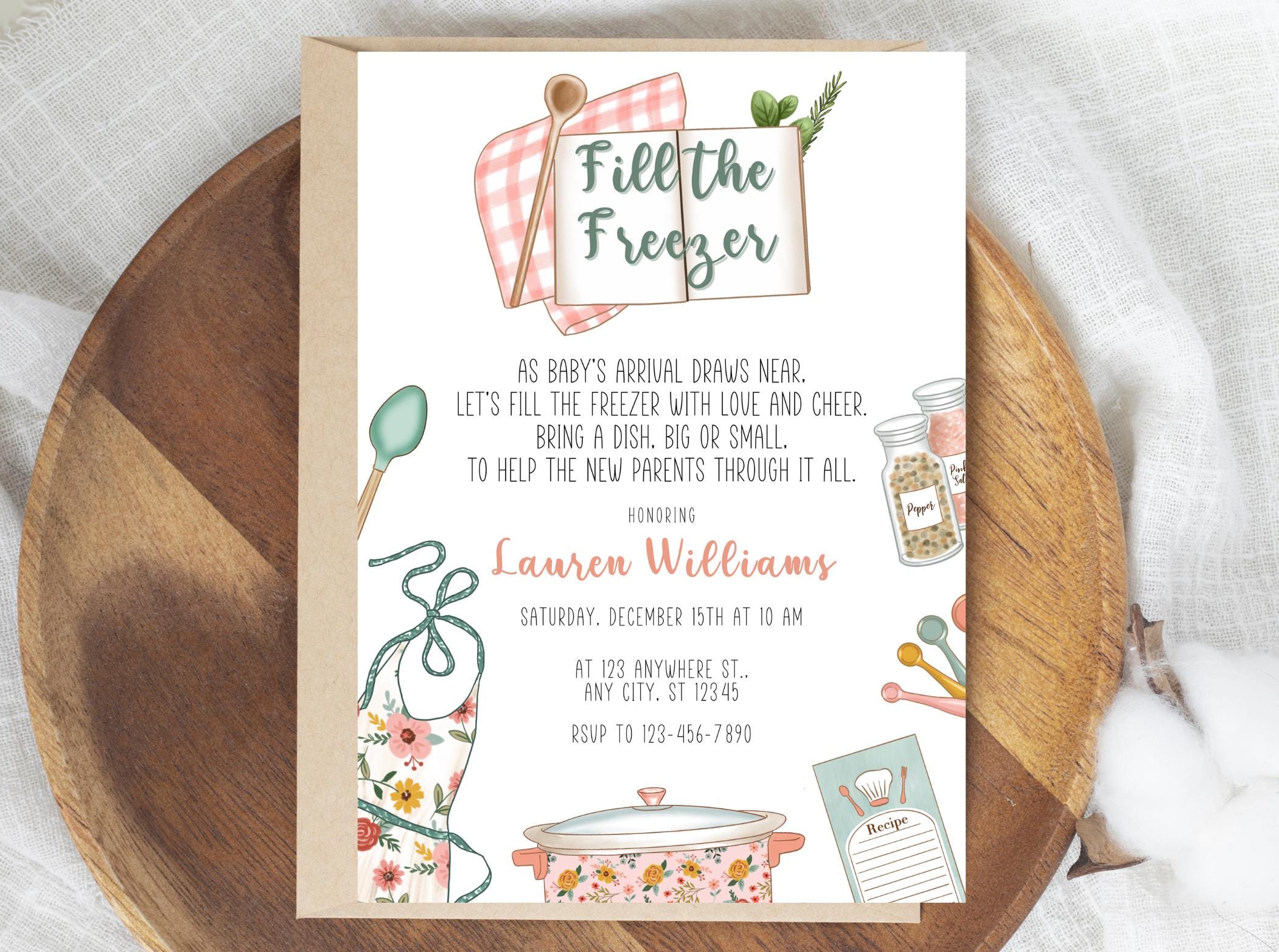 Fill the Freezer Baby Shower Invitation Template (digital) - Etsy