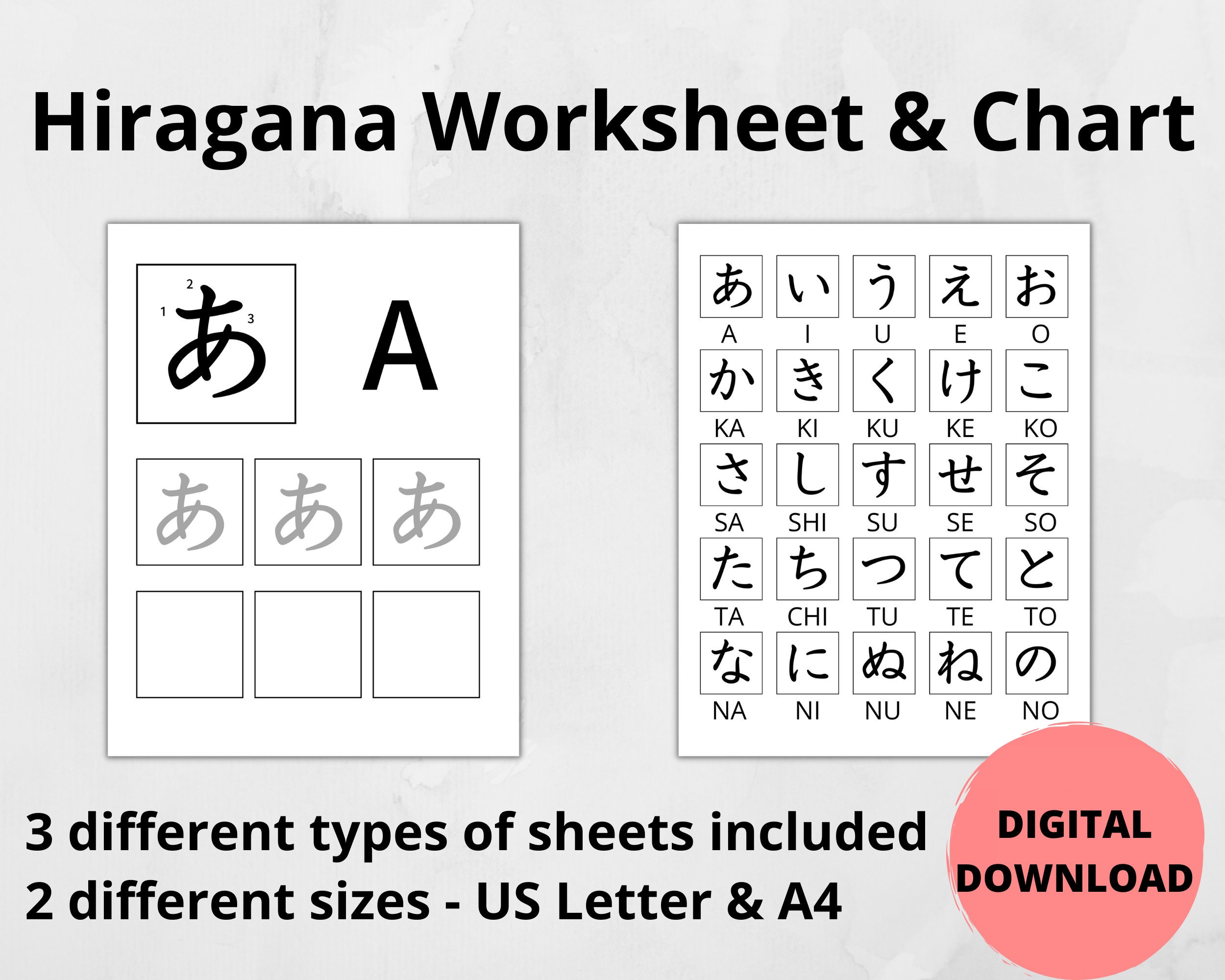 Japanese Worksheets For Beginners Printable Hiragana Time Worksheet: