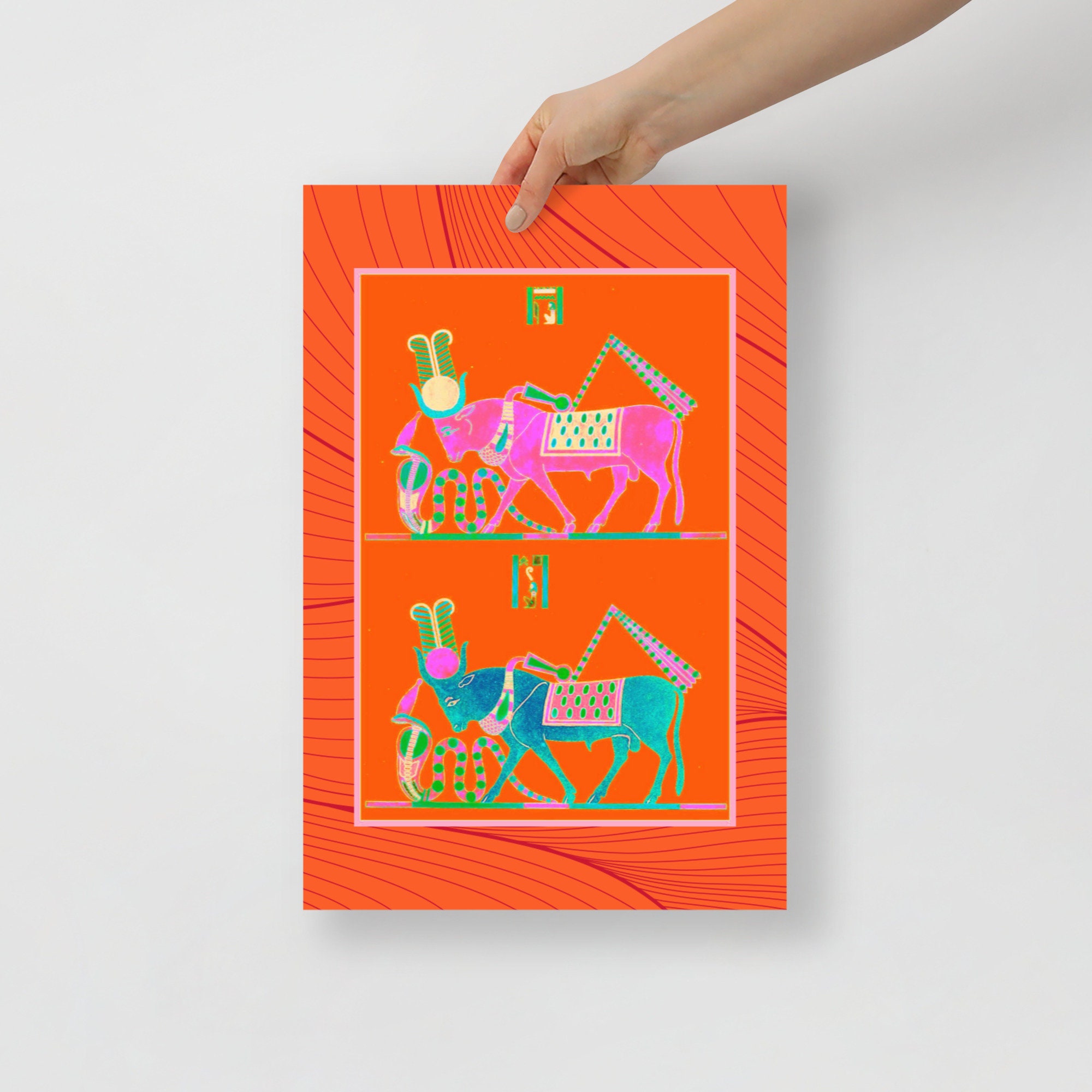 Ancient Egyptian Mnevis Bull Oxen Art Print - Leon Jean Joseph Dubois ...