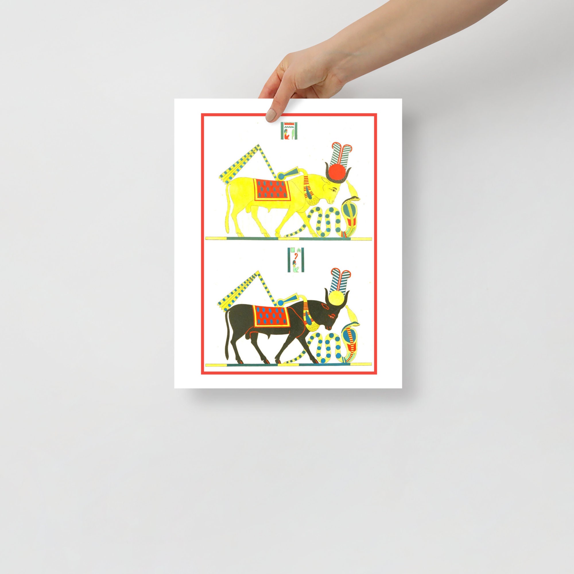Ancient Egyptian Mnevis Bull Oxen Art Print - Leon Jean Joseph Dubois ...