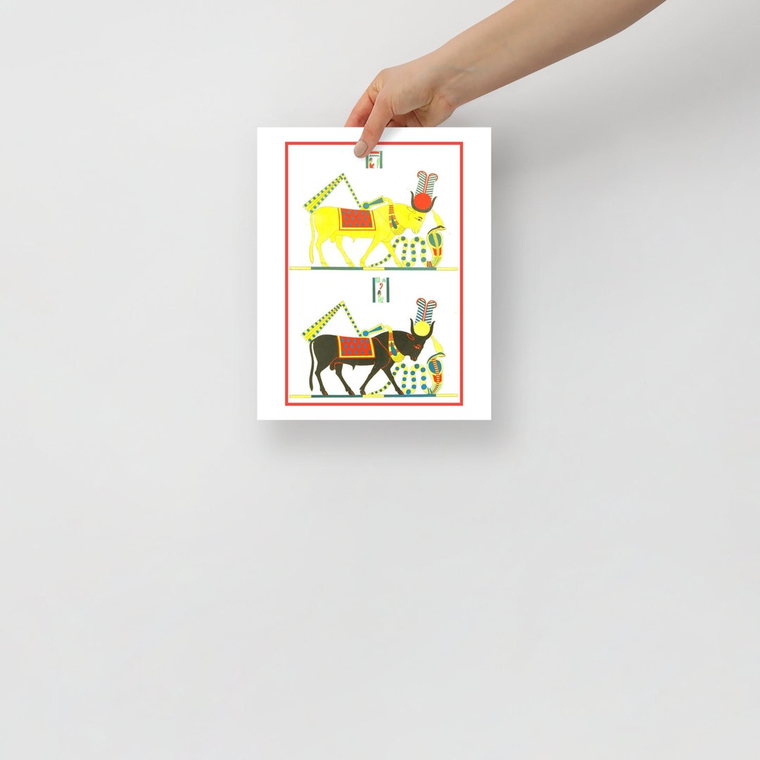 Ancient Egyptian Mnevis Bull Oxen Art Print - Leon Jean Joseph Dubois ...