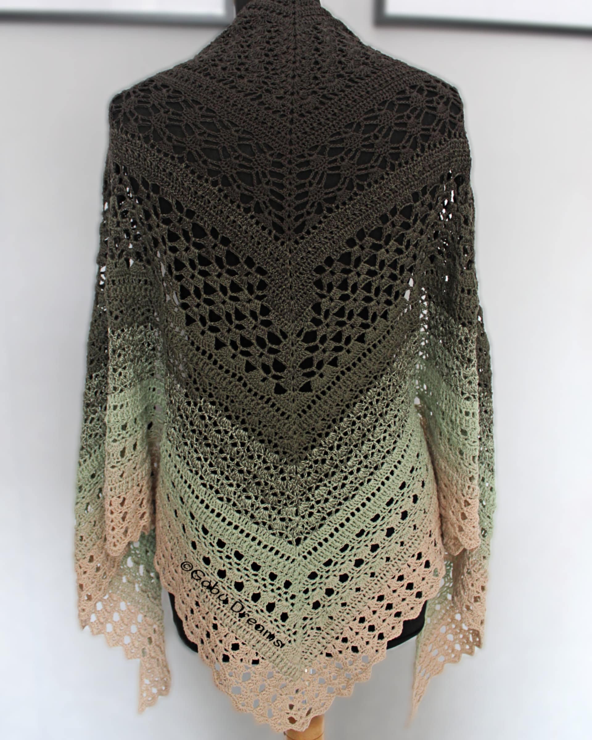 Perun Shawl Crochet – Triangle Lace Shawl, Charted (digital Pattern) - Etsy